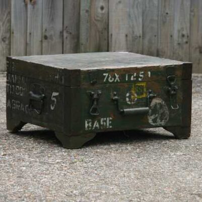 Vintage Military Box - JUGs Indian Furniture and Accessories