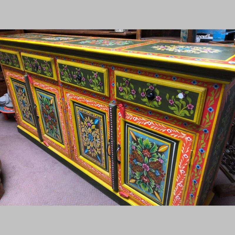 Hand Painted Sideboard - JUGs Indian Furniture and Accessories