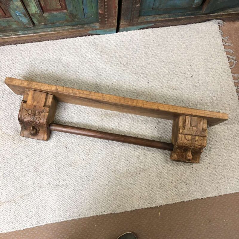 Wall Shelf with Rail - JUGs Indian Furniture and Accessories