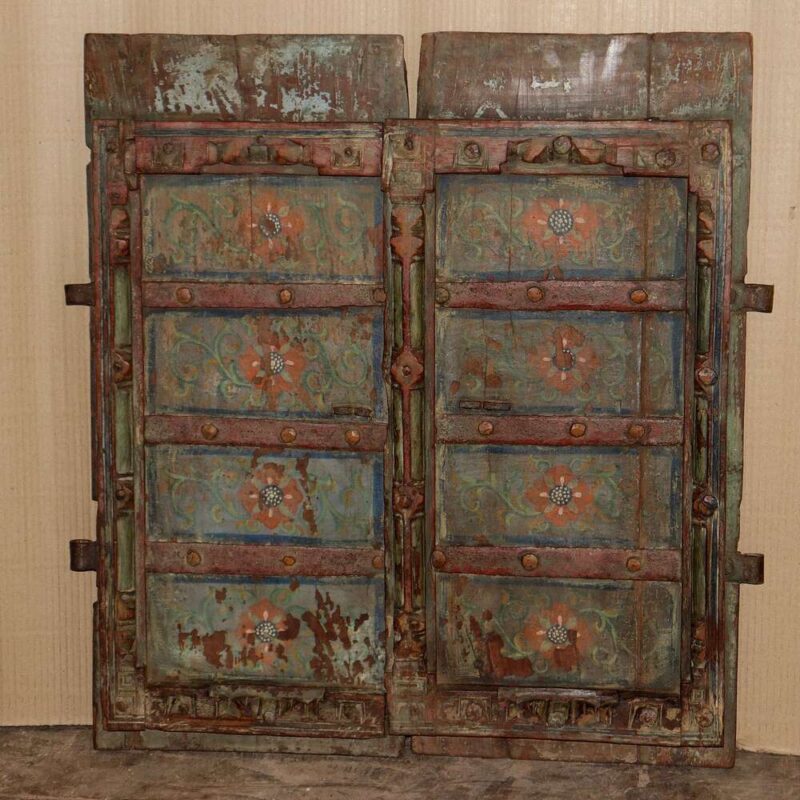 Old Hand Painted Doors - JUGs Indian Furniture and Accessories