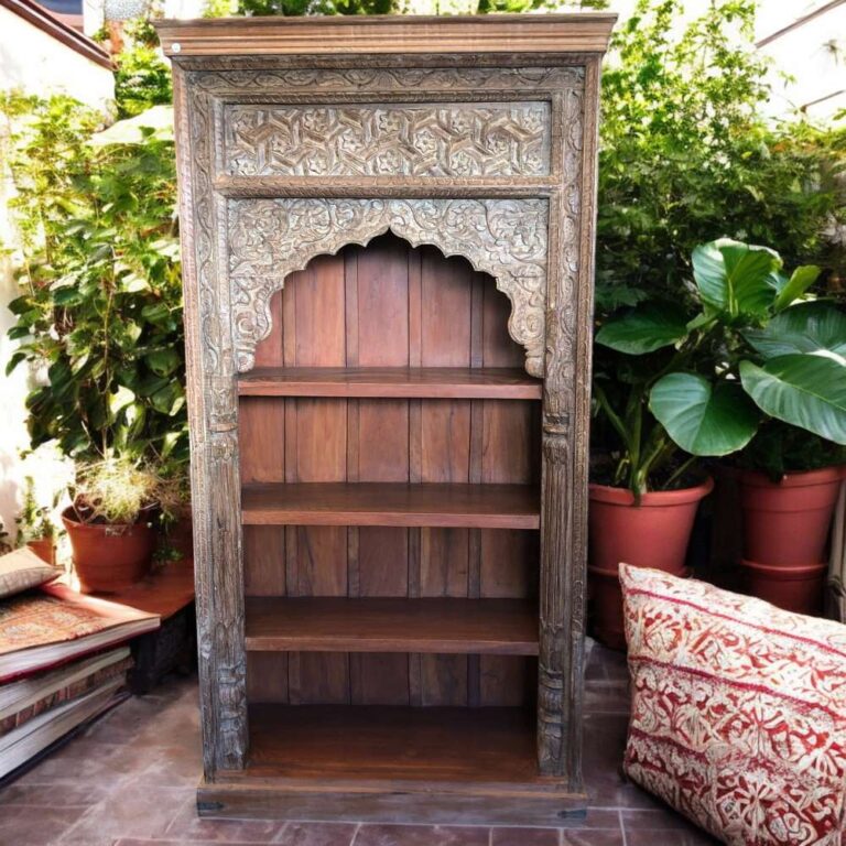 Gigantic carved Bookcase - JUGs Indian Furniture & Accessories